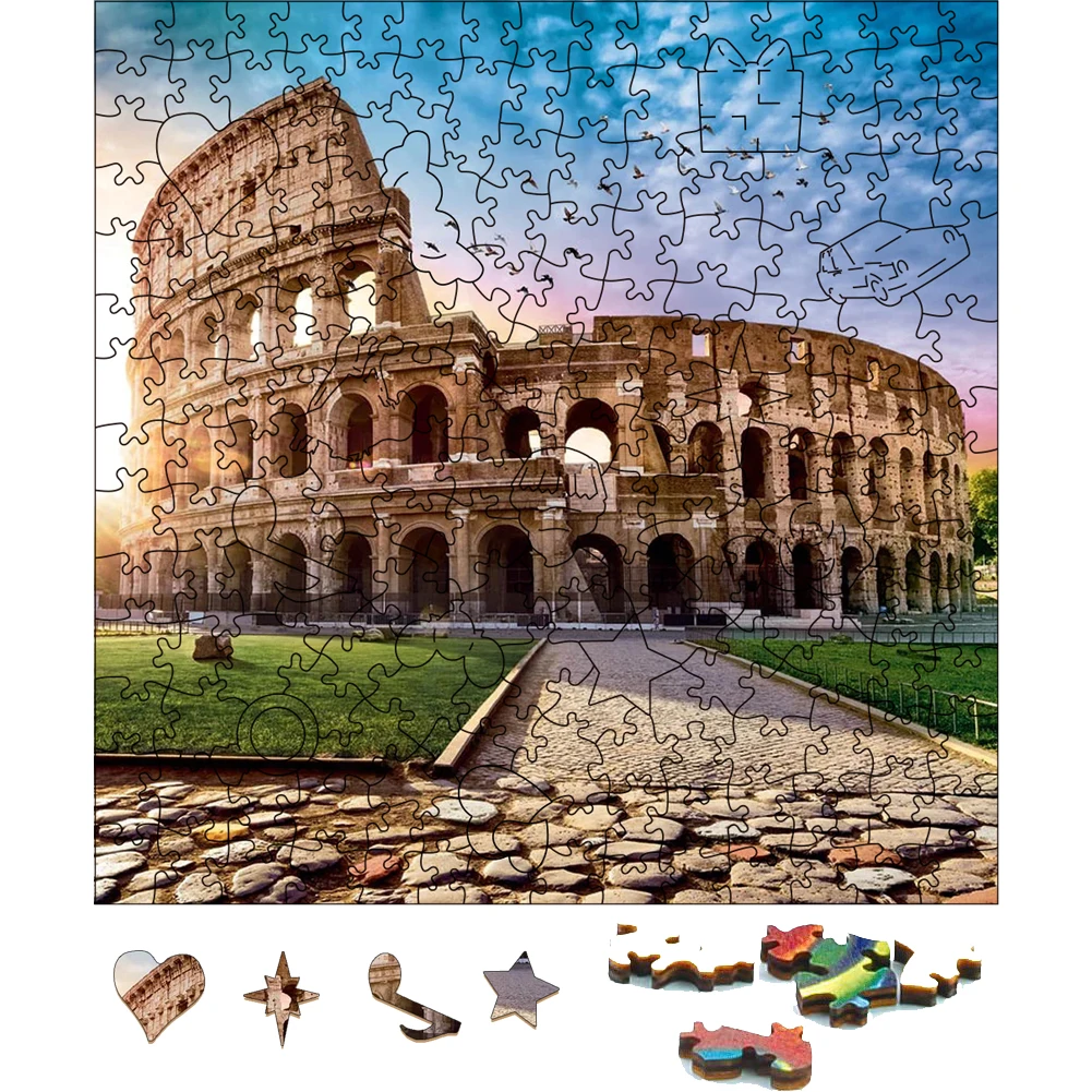 Wooden-Puzzle-Sun-Drenched-Colosseum-Board-Games-Jigsaw-Puzzles-Toys-3D ...