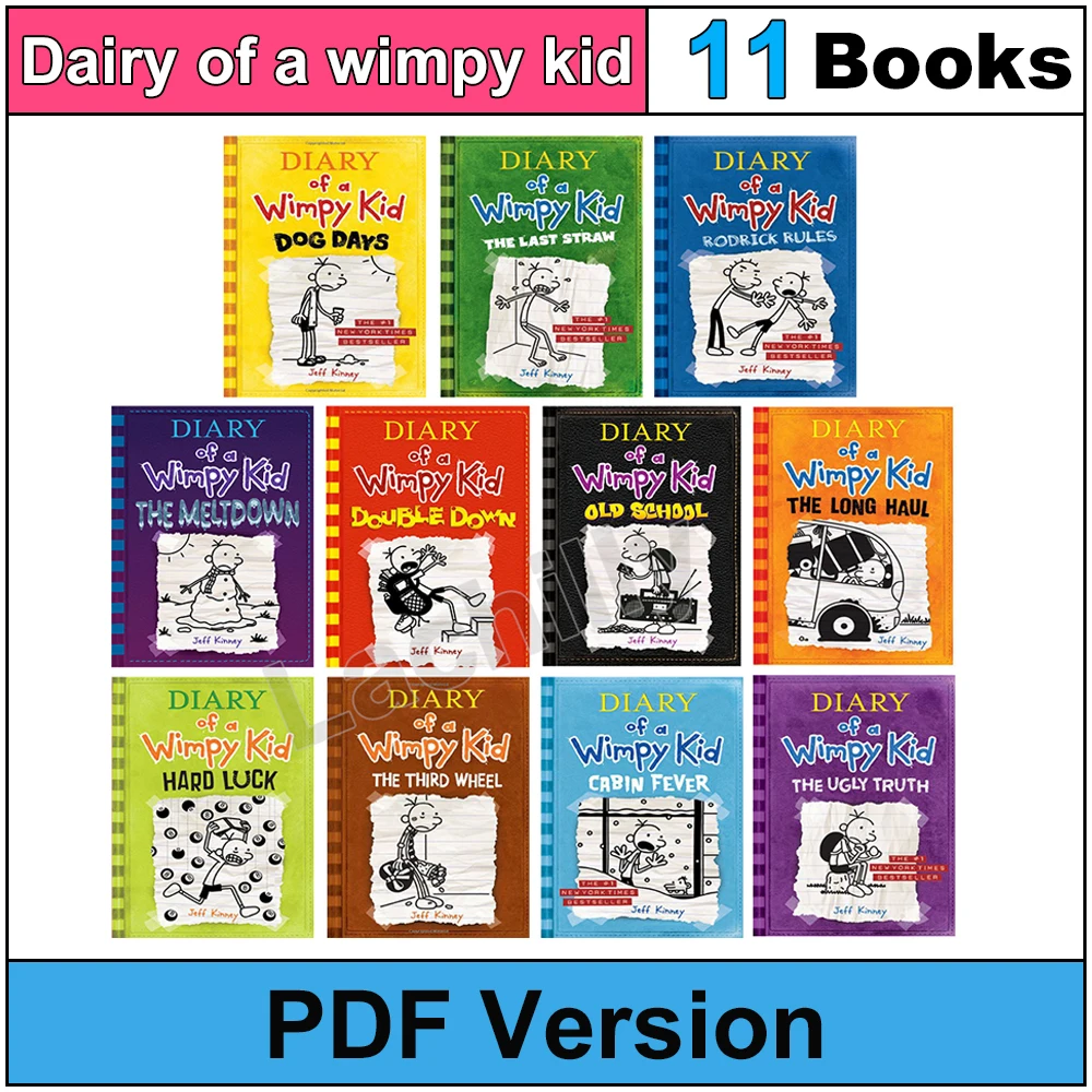 11 books Diary of a Wimpy Kid Inspirational growth Bestsellers Children ...