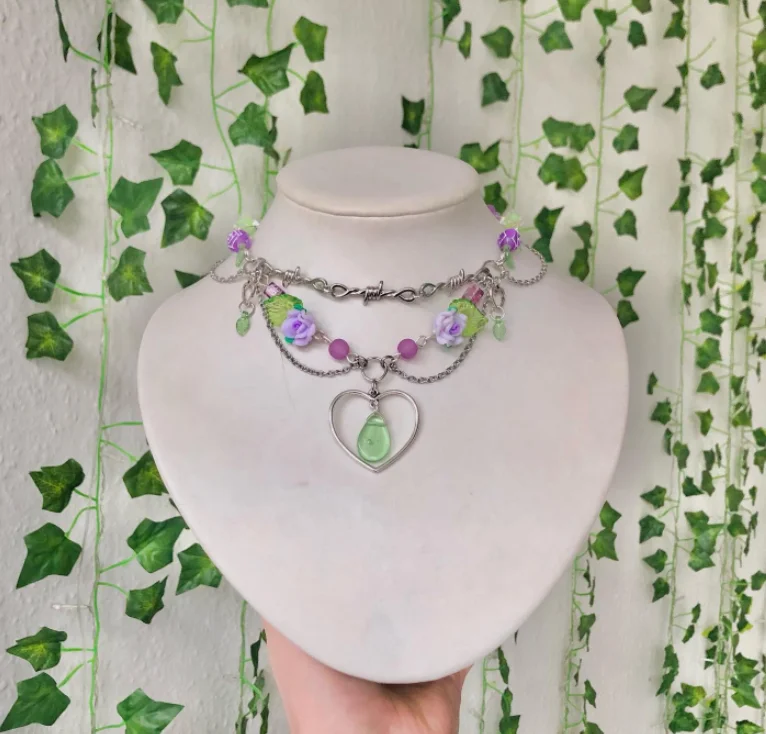 Handmade Fairy Core Earring/ Y2k Indie Jewelry Pixie Fairycore Necklace