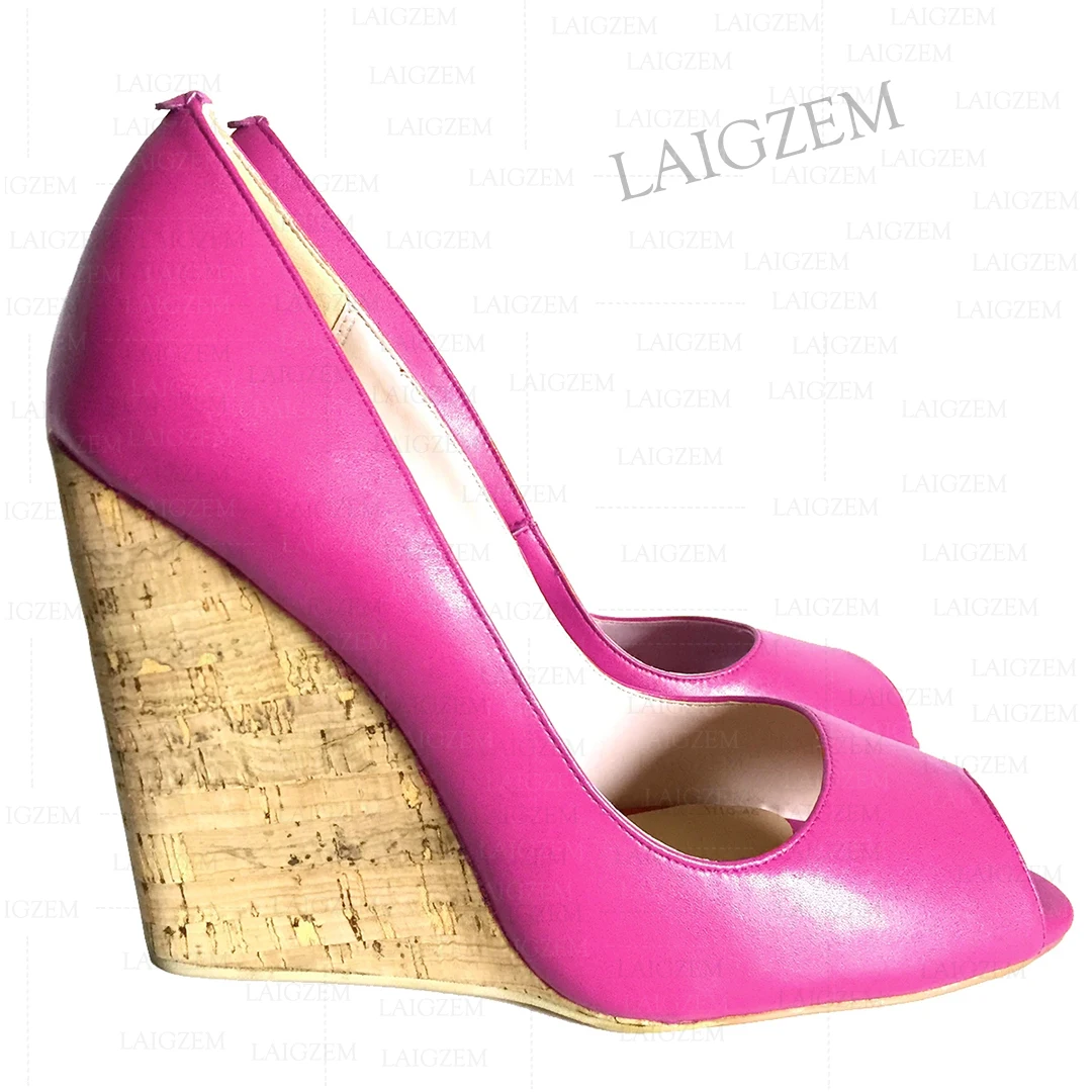 Yapo-Women-Pumps-Steep-Wedges-High-Heels-Sandals-Peep-Toe-Ladies-Slip ...