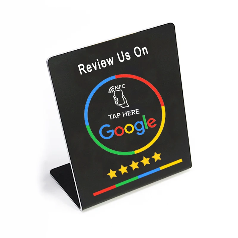 Black-NFC-Table-Display-Stand-NTAG213-Restaurant-NFC-Google-Review-NFC ...