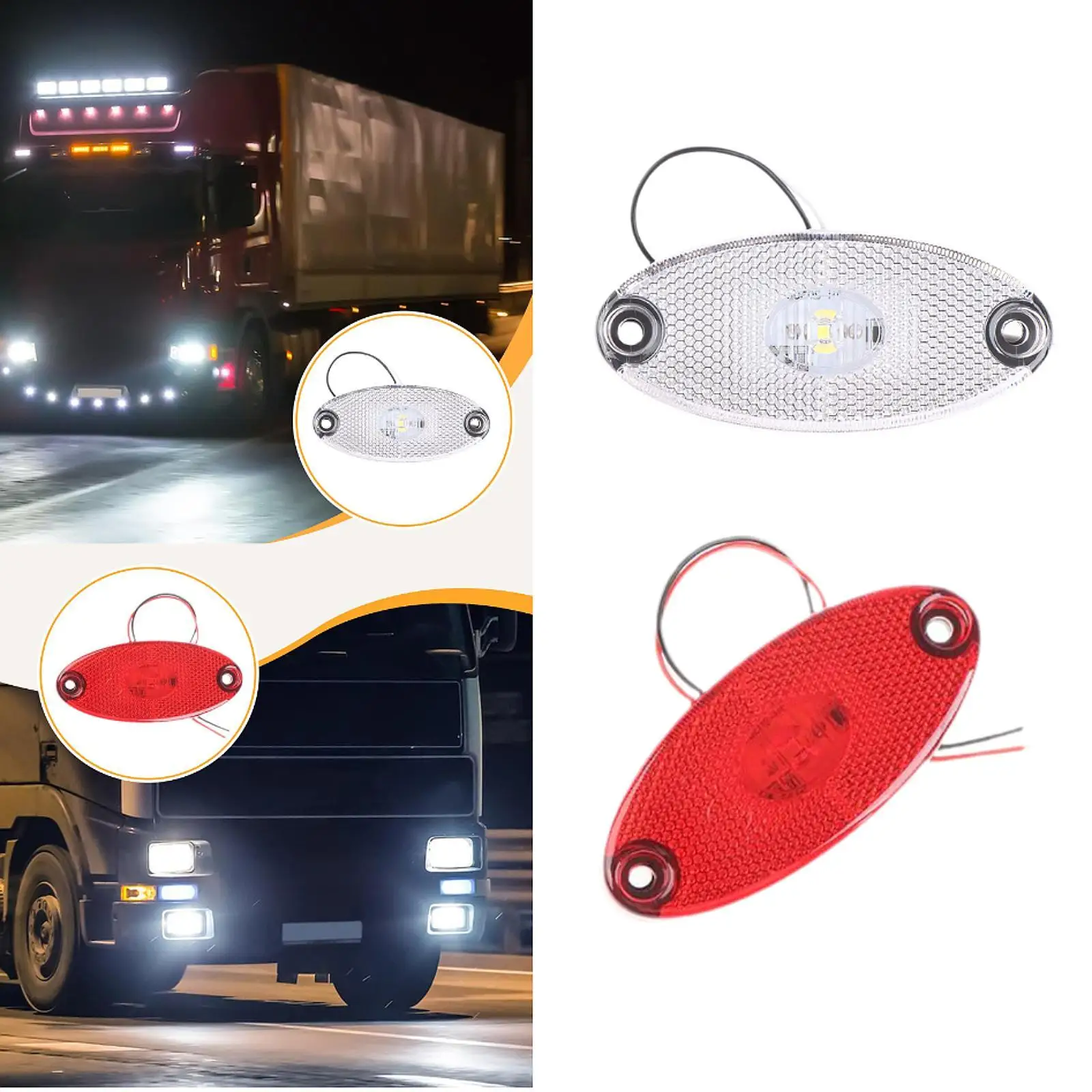 LED Side Marker Light Replace Parts High Performance Attachment Sturdy ...