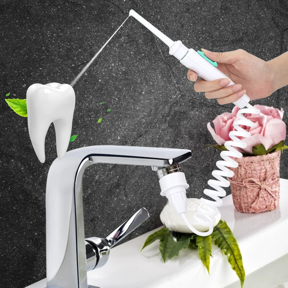Portable-Dental-Water-Flosser-Oral-Irrigator-Faucet-Jet-Toothpick-Teeth ...