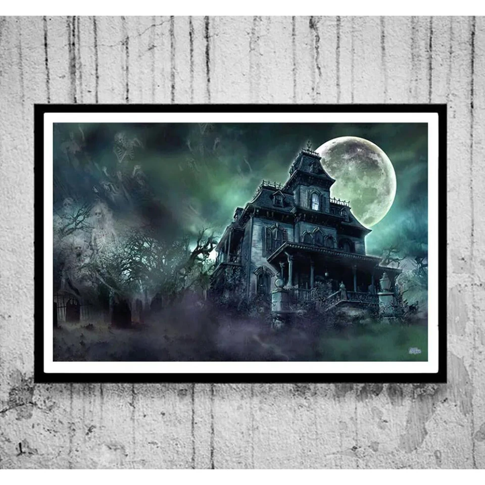 Full-Square-Round-Diamond-Painting-5d-The-Haunted-House-DIY-Diamond ...