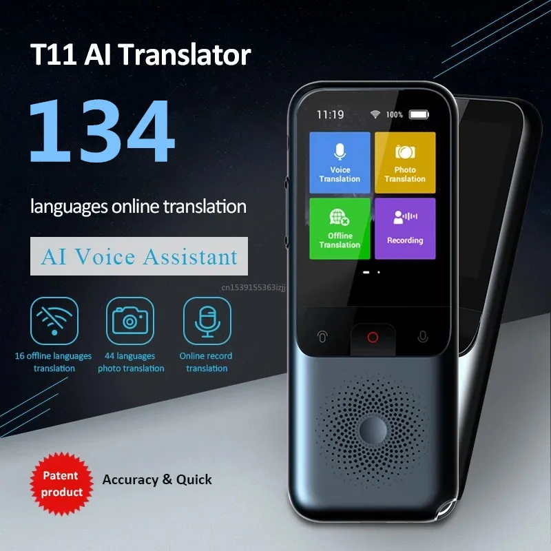Traducteur-vocal-intelligent-portable-T11-134-langues-discours-en-temps ...
