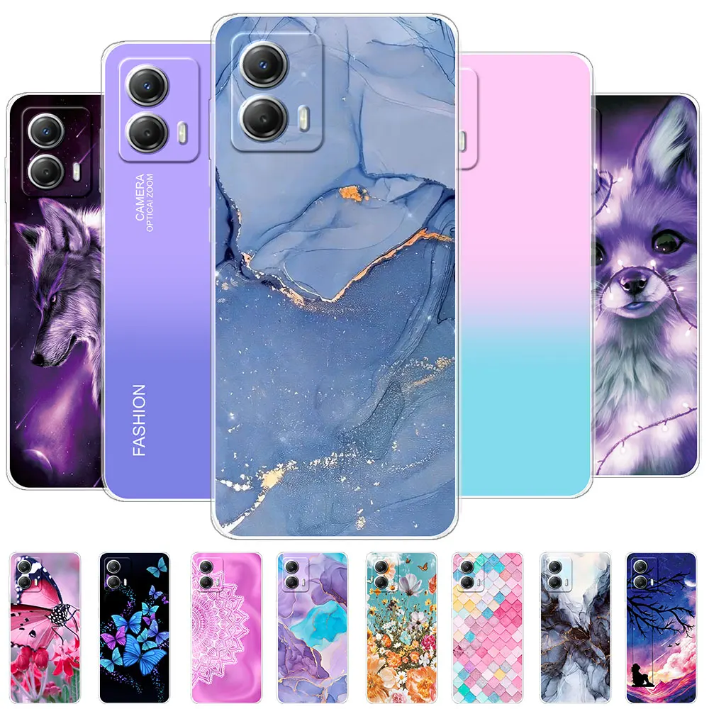 For-Motorola-Moto-G53-Case-Marble-Fashion-Soft-Silicone-TPU-Clear-Phone ...