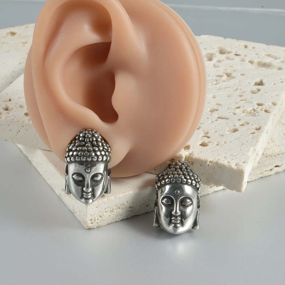 1PC-2PC-Stainless-Steel-Buddha-Head-Heavy-Design-Ear-Weights-Plugs ...