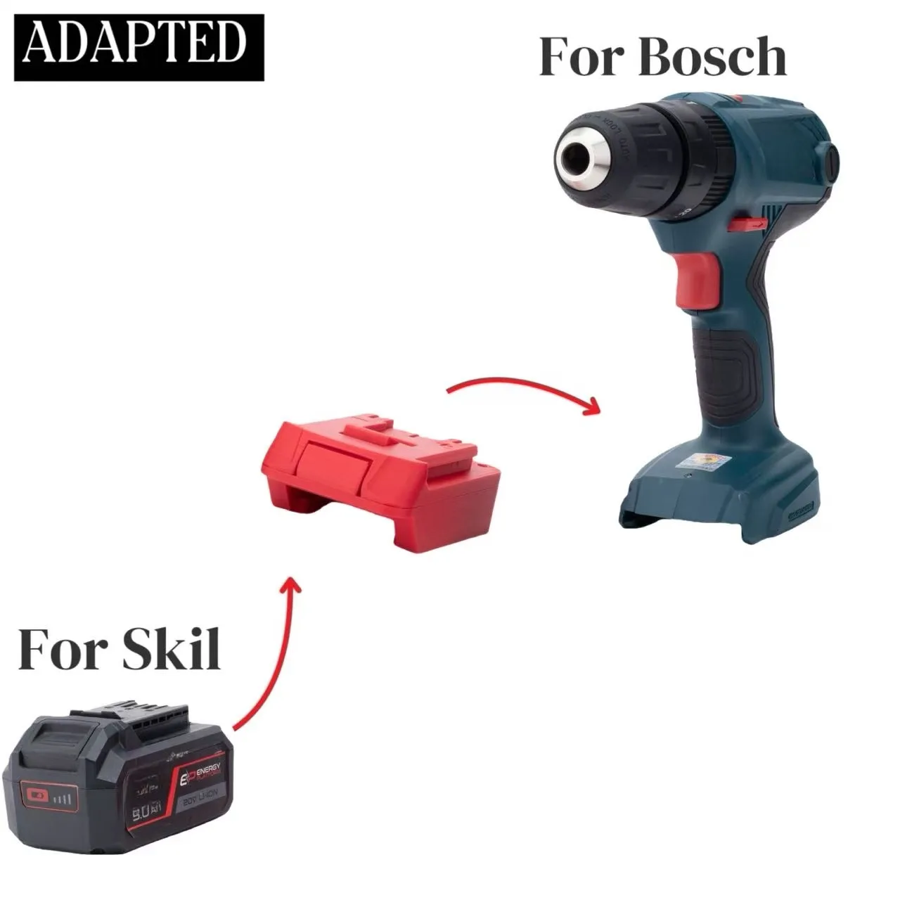 Adapter For SKIL 18V Li-ion BatteryTo For Bosch 18v Power Tools ...