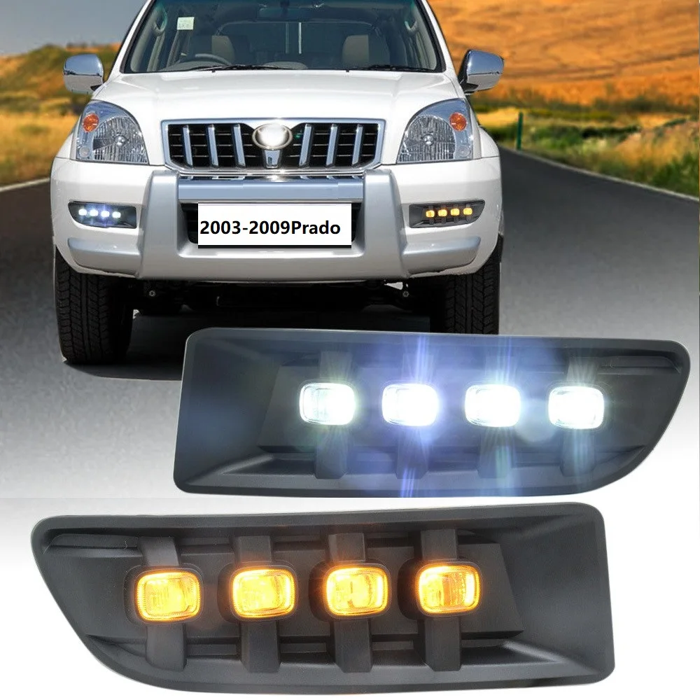 Front-Led-Fog-Lights-For-Toyota-Landcruiser-Prado-LC120-Fj120-2003-2004 ...