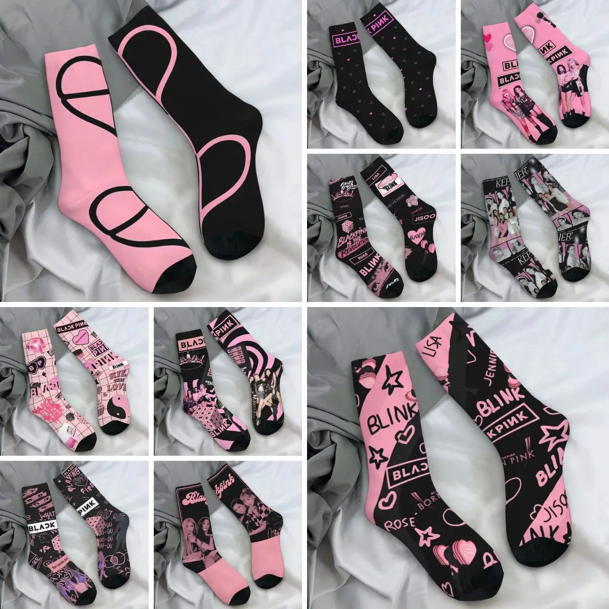 Calcetines-Blacks-Pink-Girl-Group-K-Pop-medias-de-ocio-para-hombre ...