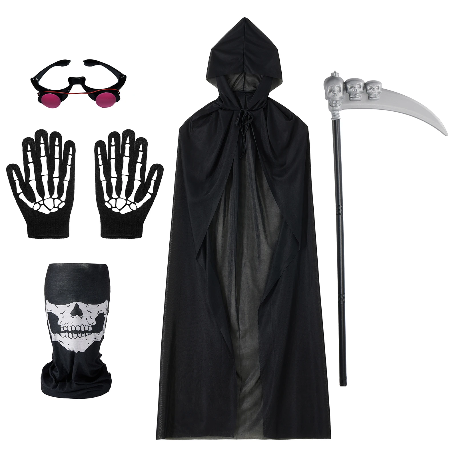 Grim-Reaper-Halloween-Costume-for-Men-Kids-Death-Grim-Reaper-Cloak ...