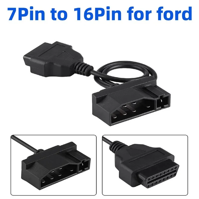OBDII-Connector-For-Ford-OBD-7-Pin-OBD1-To-OBD2-Convertor-Adapter-Cable ...