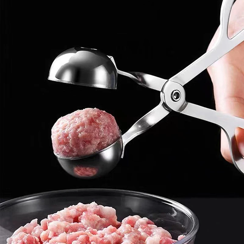 Meat-Ball-Maker-Tool-Stainless-Steel-Clip-Round-Rice-Ball-Shaper-Spoon ...