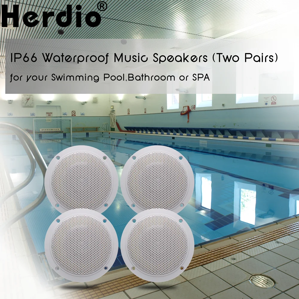 4 inch 2 Way White Marine Waterproof Outdoor Speakers Motorcycle Boat ...