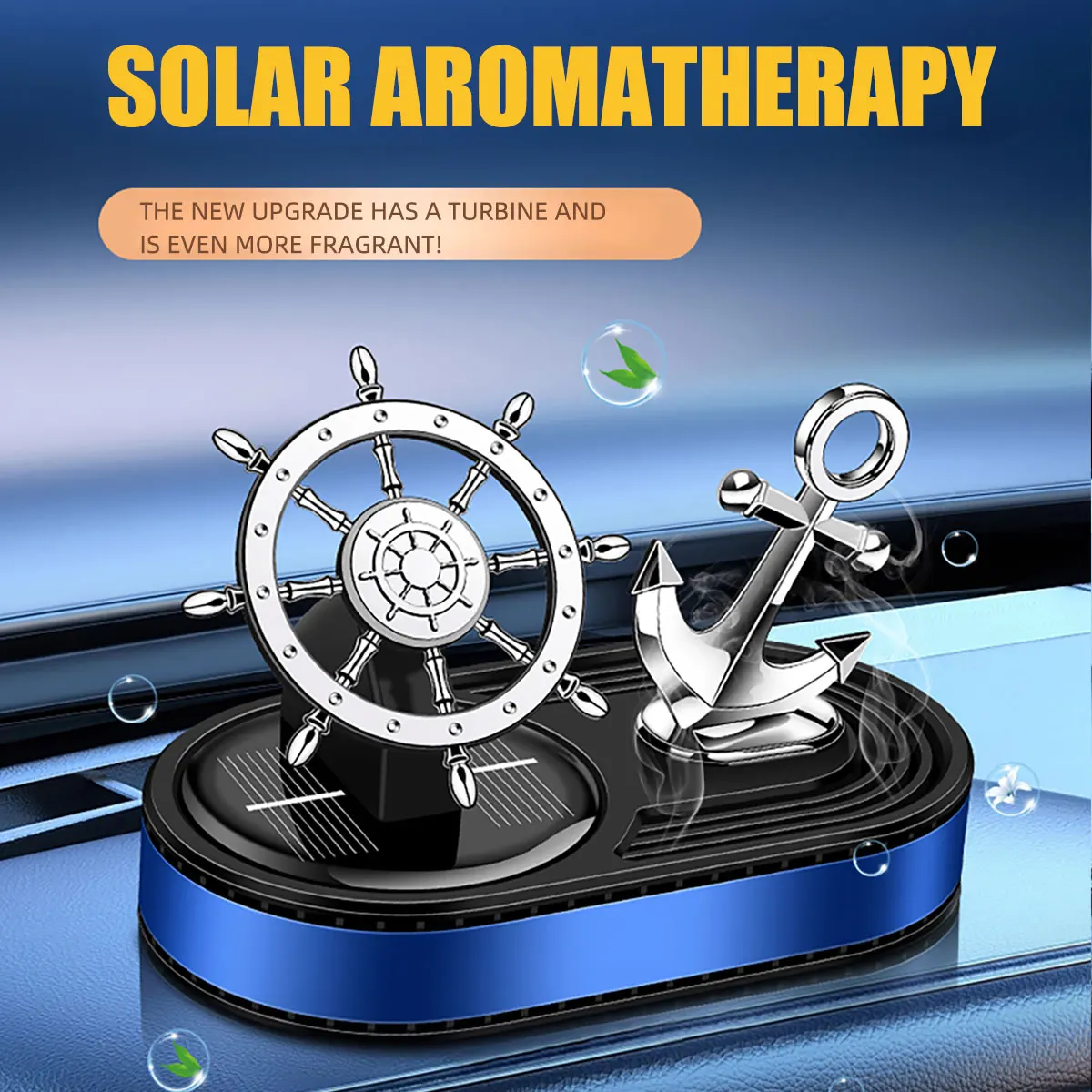 Anchor-Car-Air-Freshener-Fragrance-Solar-Rotating-Perfume-Diffuser-Car ...