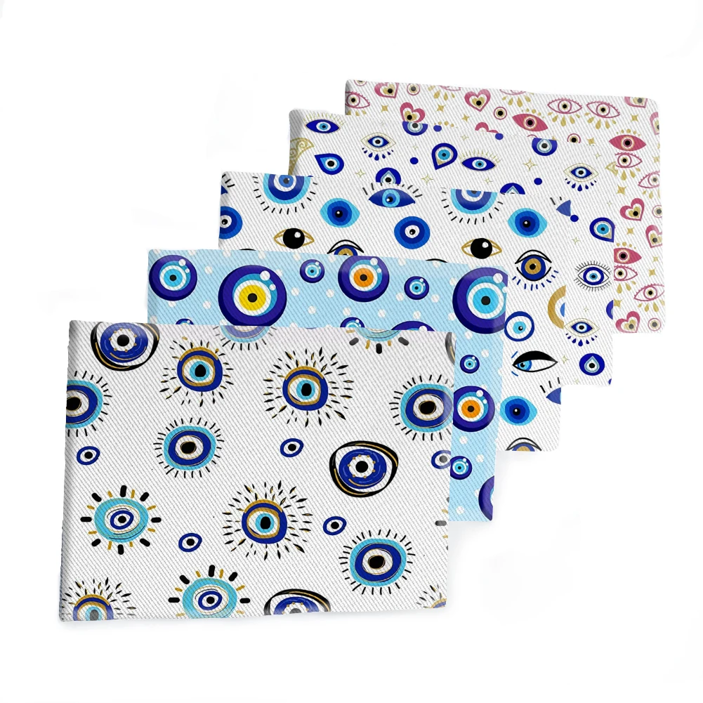 Cute Eye of Evil Pattern Printed Twill Fabric for Patchwork Quilting ...