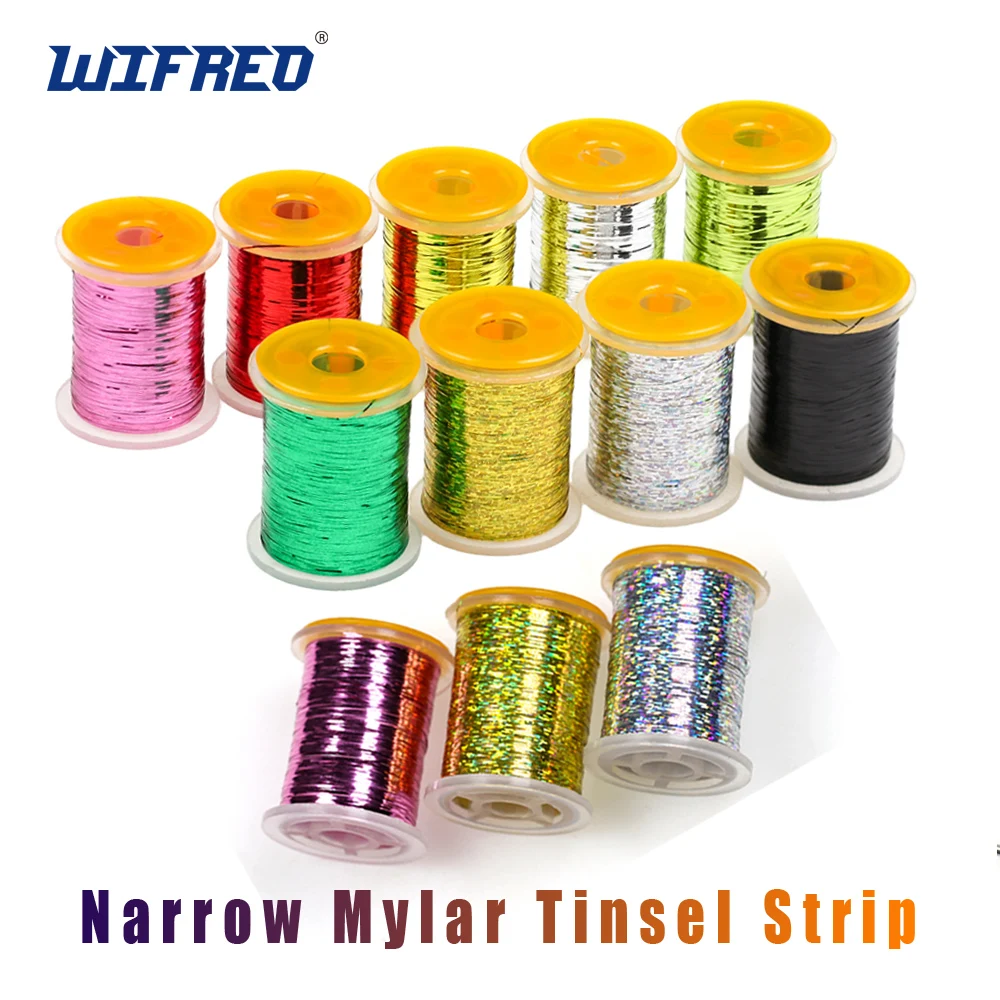Wifreo-0-3mm-Wide-150yards-Fly-Tying-Narrow-Mylar-Strip-Holographic ...