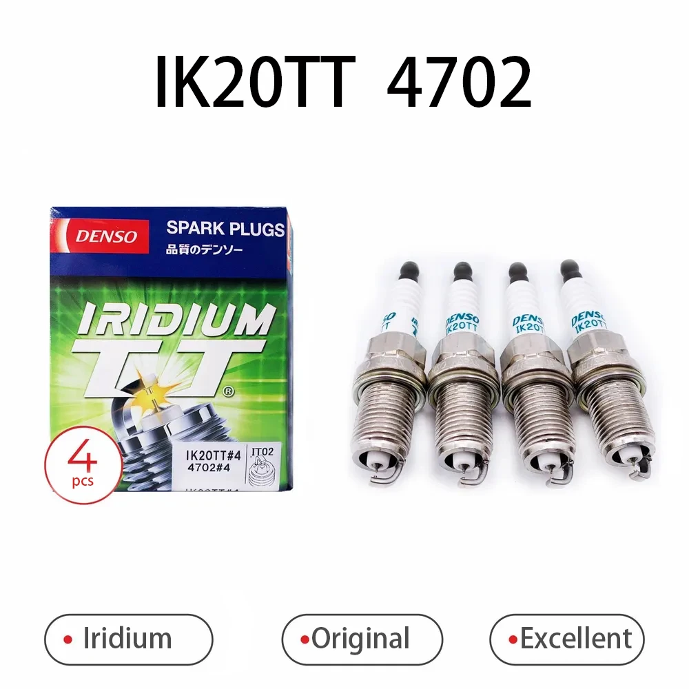 4pcs Original Double Needle Iridium Spark Plug IK20TT 4702 for Camry RAV4 Pajero etc