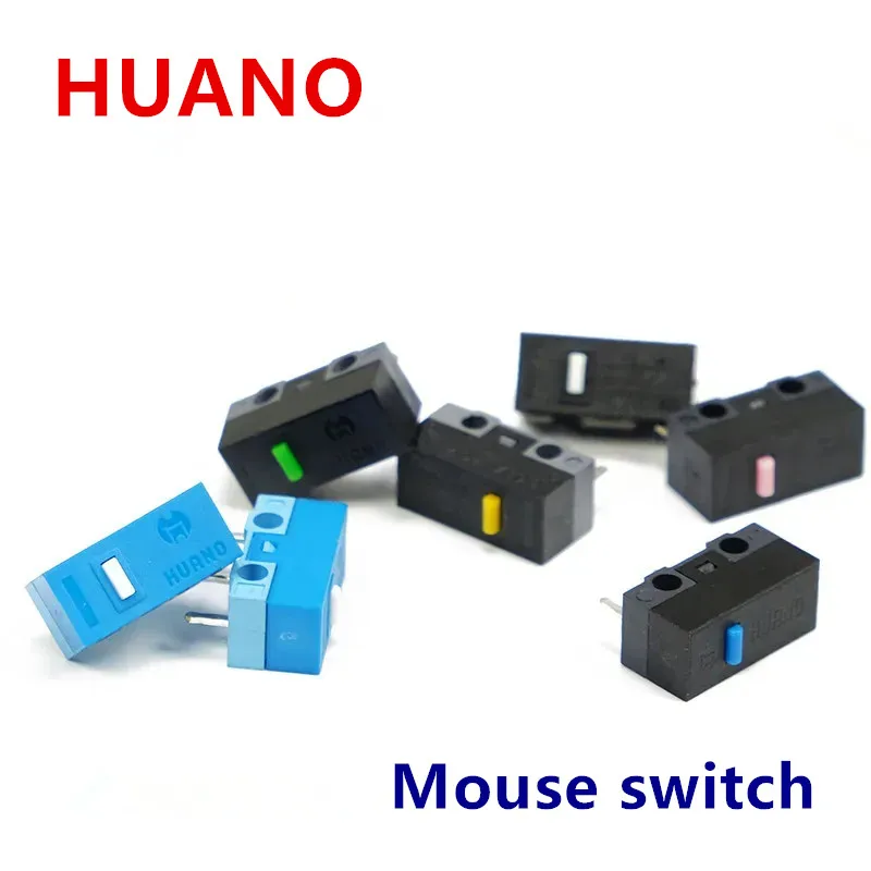 1Pcs-Authentic-HUANO-mouse-micro-switch-button-white-yellow-blue-pink ...