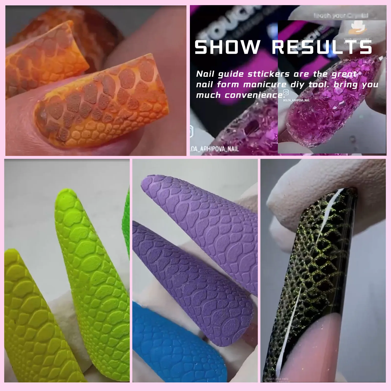 60Pcs-Silicone-Molds-For-Crystal-Poly-Nail-Gel-Dual-Form-System-5-Types ...