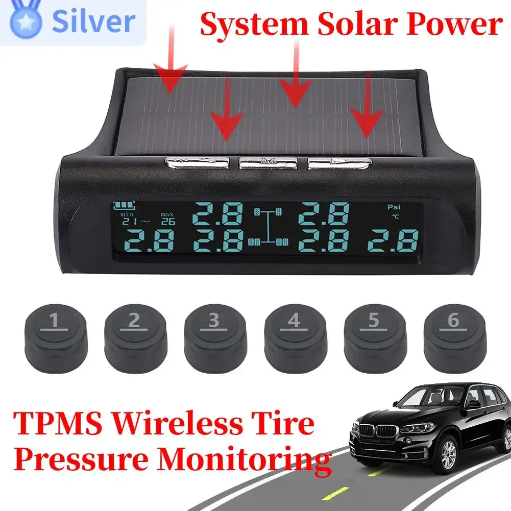 Universal-TPMS-Wireless-Tire-Pressure-Monitoring-System-Solar-Power-Clock-LCD-Display-4-6 ...