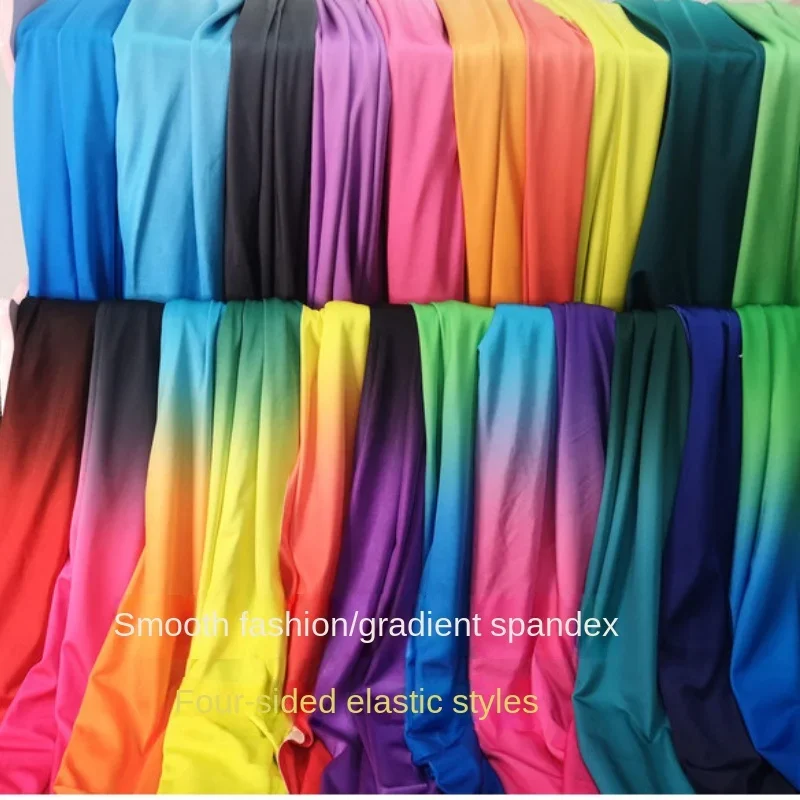 Spandex-Gradient-Fabric-High-Elasticity-Single-Sided-Black-White ...