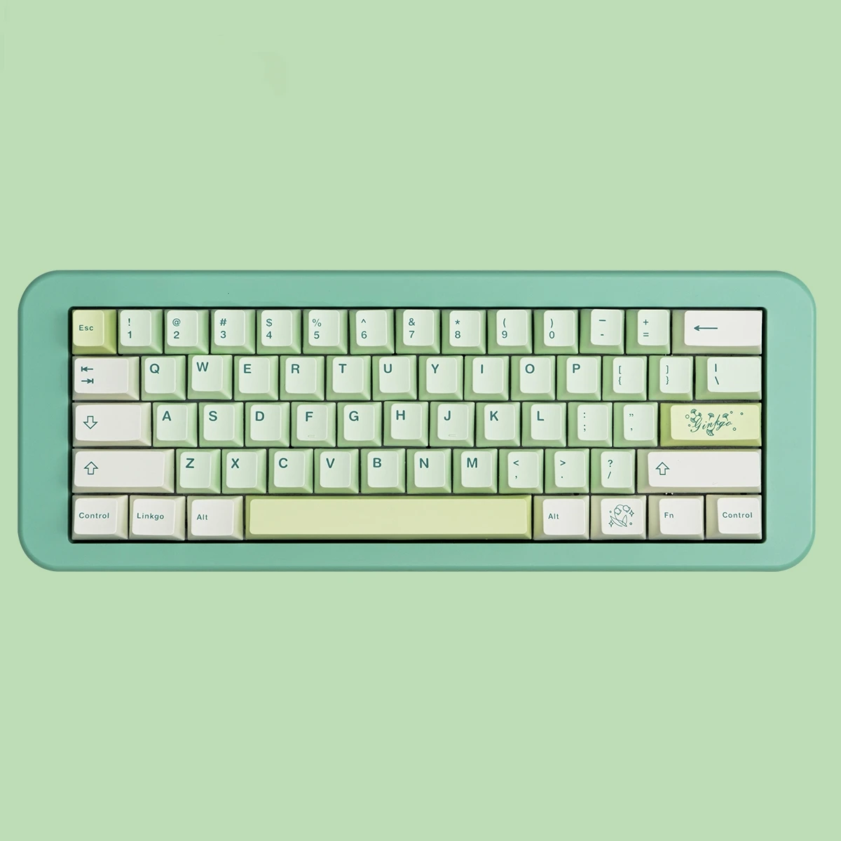 1-Set-Ginkgo-Theme-Keycaps-PBT-Dye-Sublimation-Light-Green-Key-Caps ...