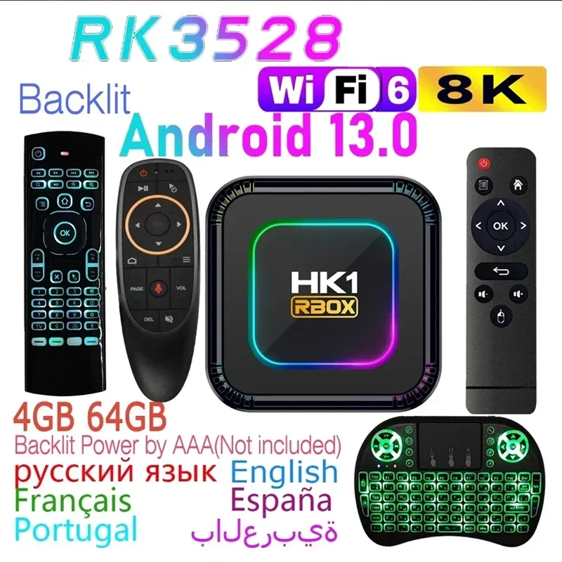 For-xiaomi-HK1-RBOX-K8-Android-13-RK3528-Quad-Core-Smart-TV-Box-Wifi6 ...