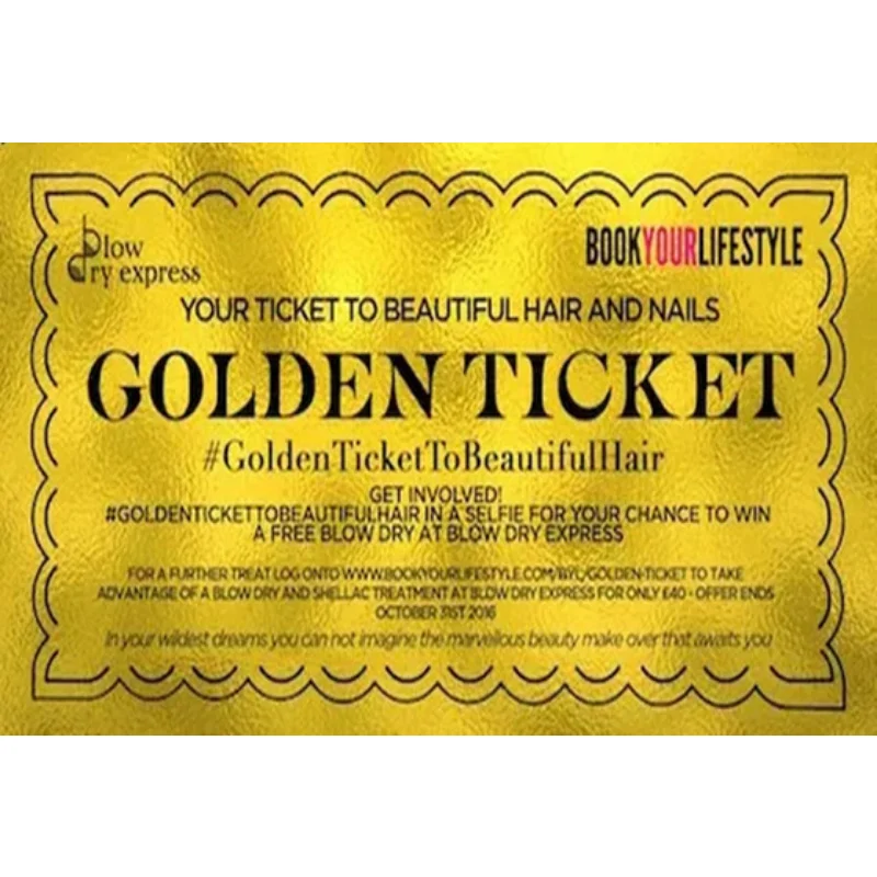 Willy Wonka And The Chocolate Factory Golden Ticket Template