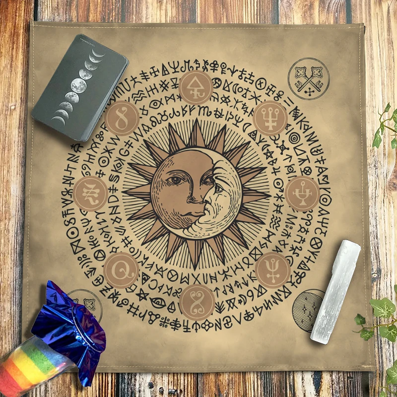 Runic Altar Cloth Spirituality Oracle Card Mat Pagan Wiccan Pendulum ...