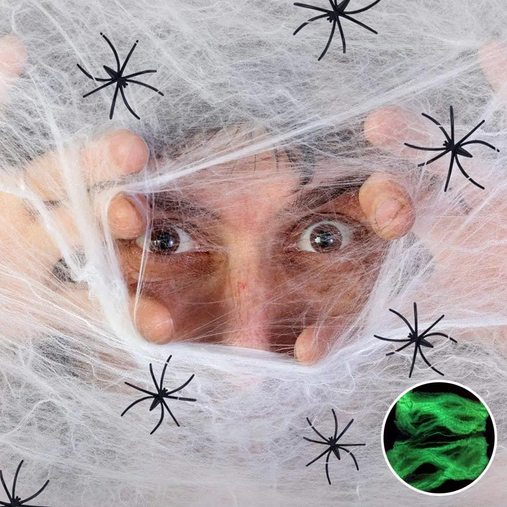 Creative-Artificial-Spider-Web-Super-Stretchy-Useful-Halloween-Spider ...