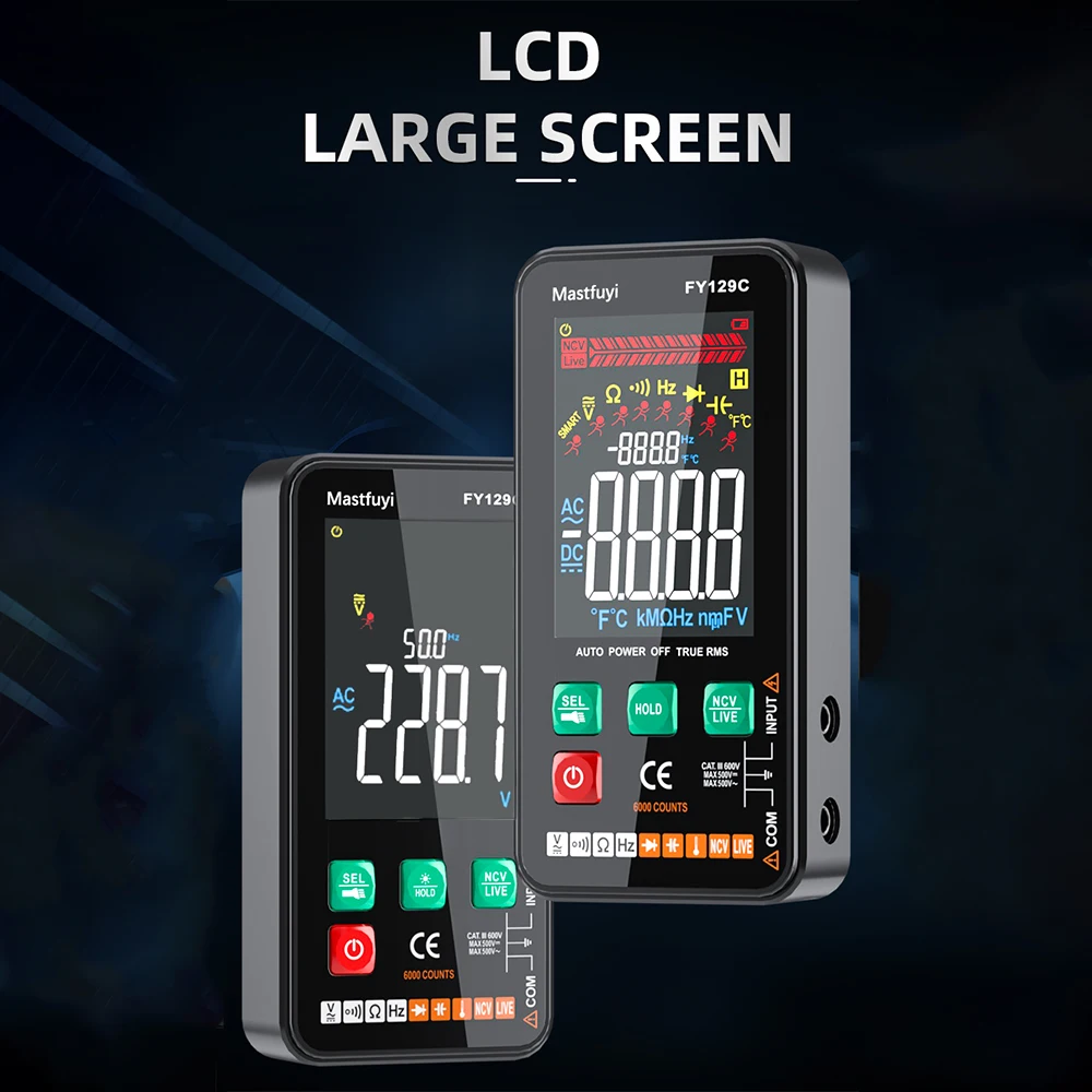 Professional-Digital-Multimeter-Smart-Tester-Machine-Big-Color-Screen ...