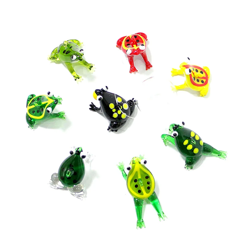 Colourful-Floating-Glass-Frog-Mini-Figurines-Pendant-Aquarium-Fish-Tank ...
