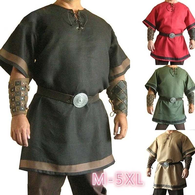 Medieval Viking Red Color Renaissance Tunic Costume For Armor ...