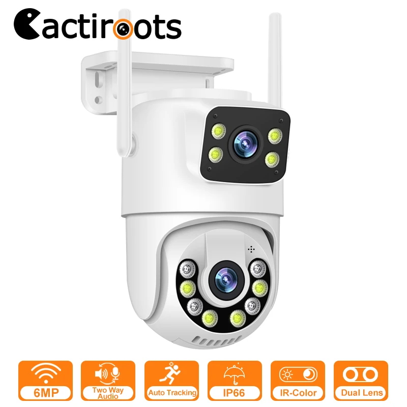 Cactiroots-6MP-PTZ-WiFi-IP-Camera-Outdoor-Dual-Lens-With-Dual-Screen-Ai ...
