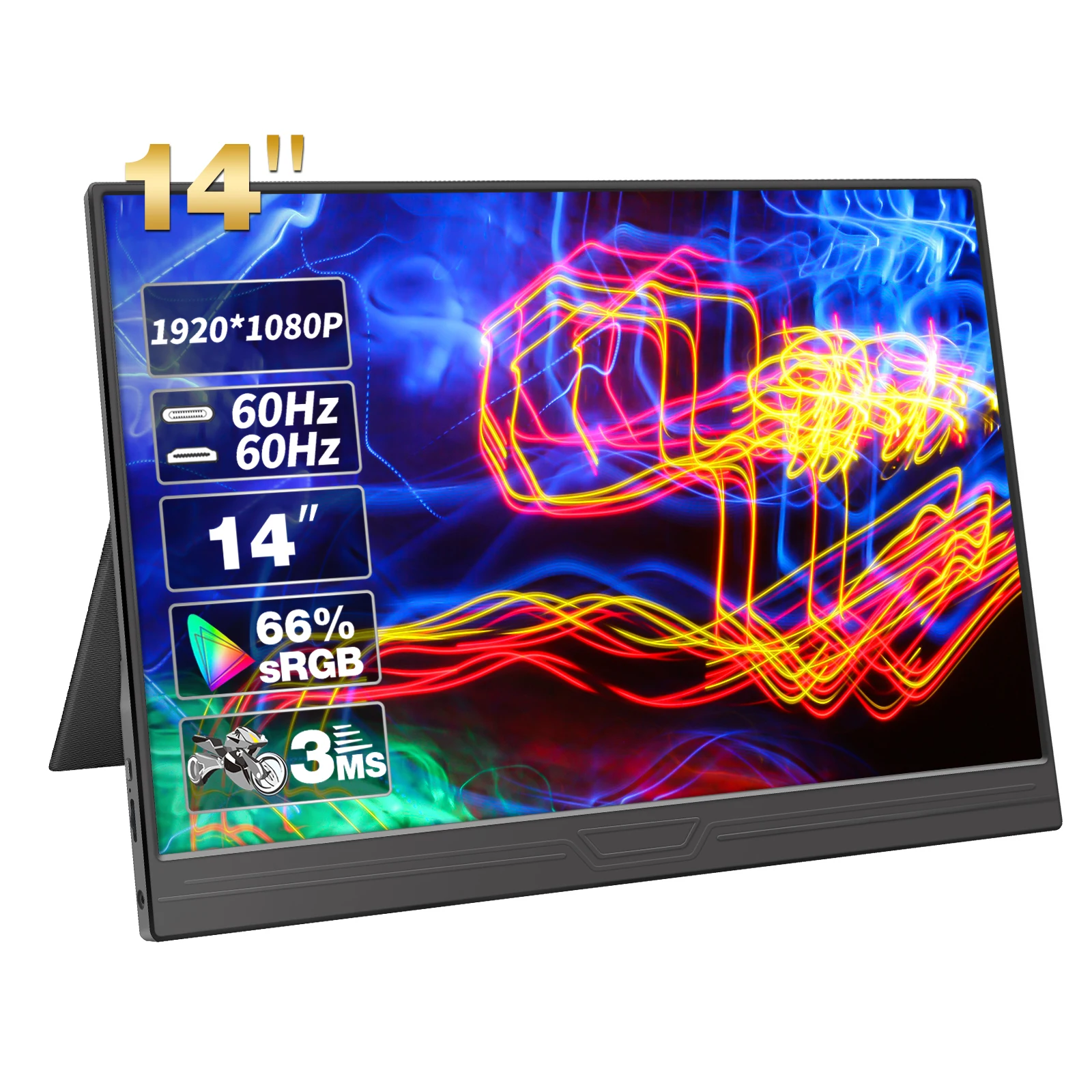 14 Polegada Monitor Portátil De Jogos Extended Display IPS Tela Do ...