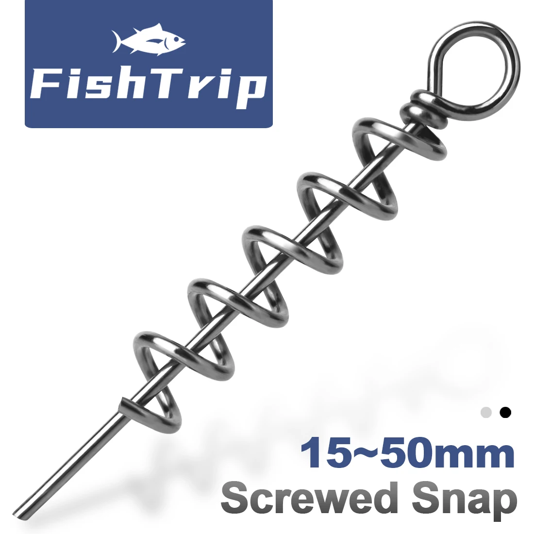 FishTrip Soft Plastic Lure Screw Spring Twist Lock Bait Spring Worm ...