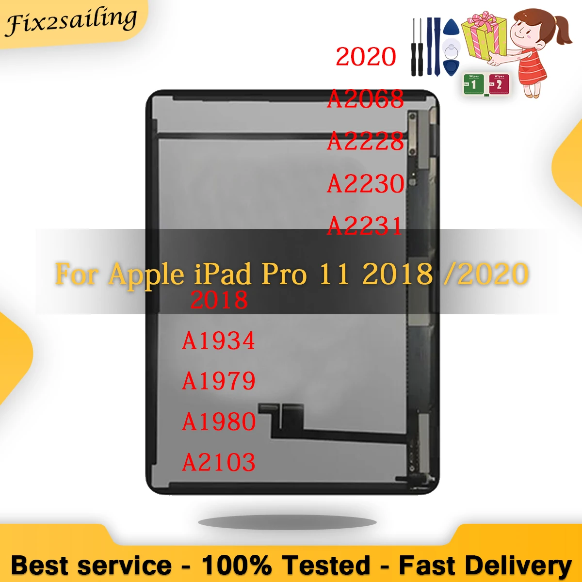 NEW-LCD-For-Apple-iPad-Pro-11-2018-1st-Gen-A1980-A1934-A1979-Display ...