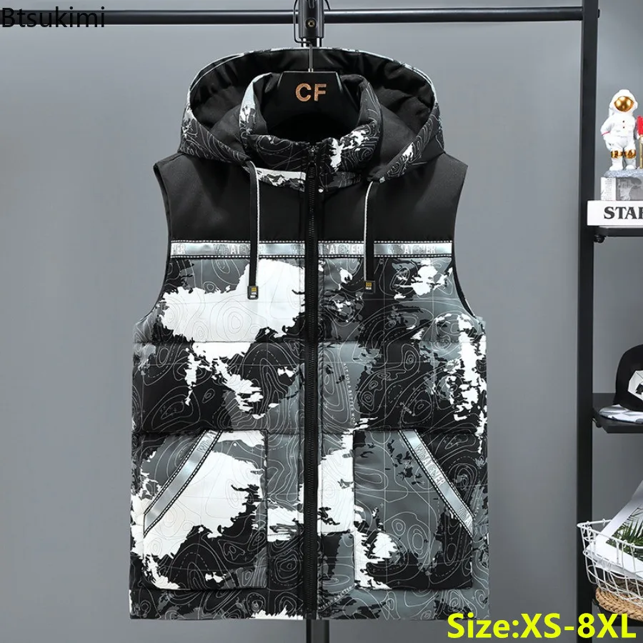 Plus-Size-8XL-Men-s-Camouflage-Thicken-Hooded-Vests-Winter-Warm ...