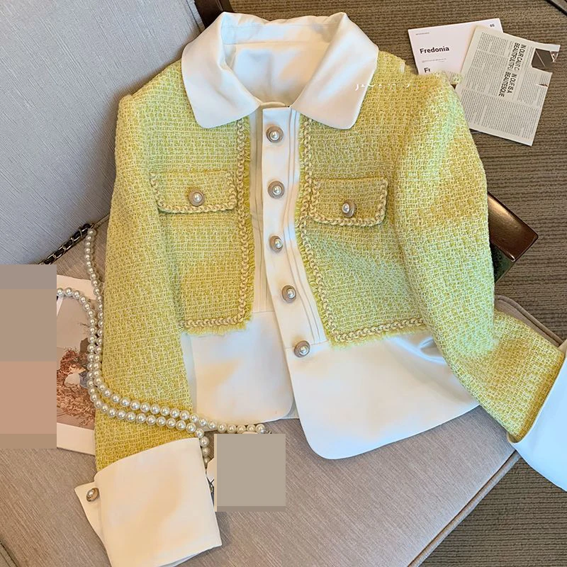 Designer-2021-autumn-new-casual-color-contrast-stitching-small ...