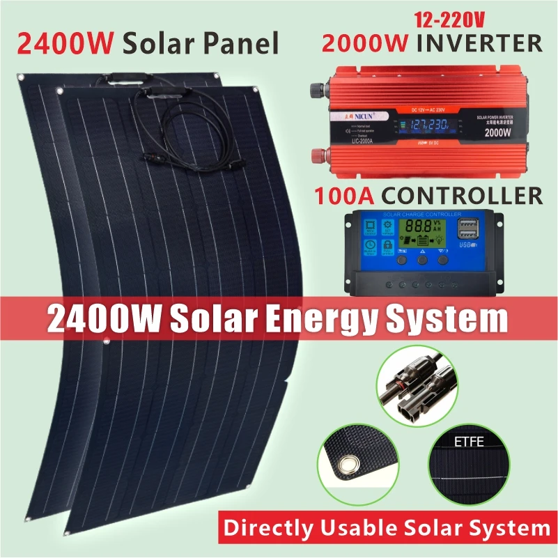 1200W-2400W-Solar-Energy-System-110V-220V-2000W-Solar-Panel-Inverter ...