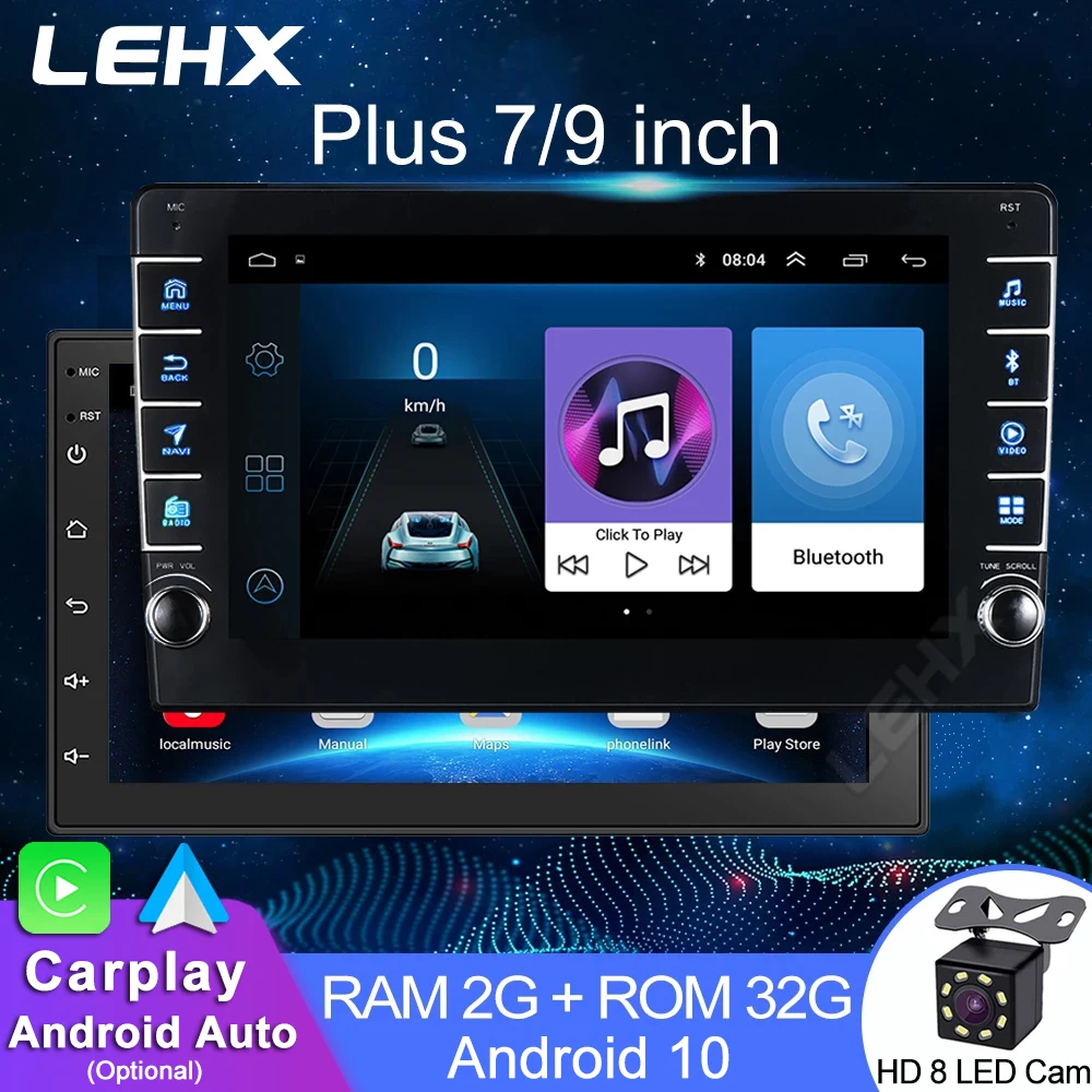 2 din 7 "universal android 10.0 carro multimídia player de vídeo 2din ...