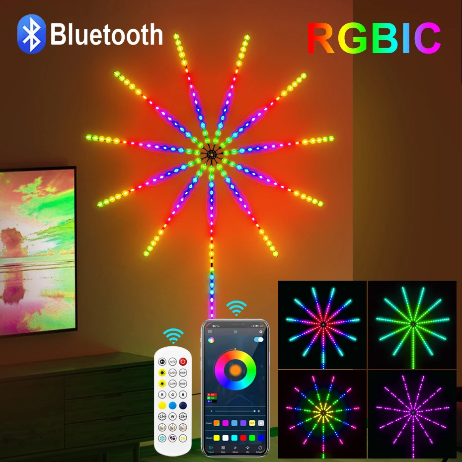 Firework-LED-Strip-Light-Dreamcolor-RGBIC-USB-5V-Fairy-Lamp-Bluetooth ...