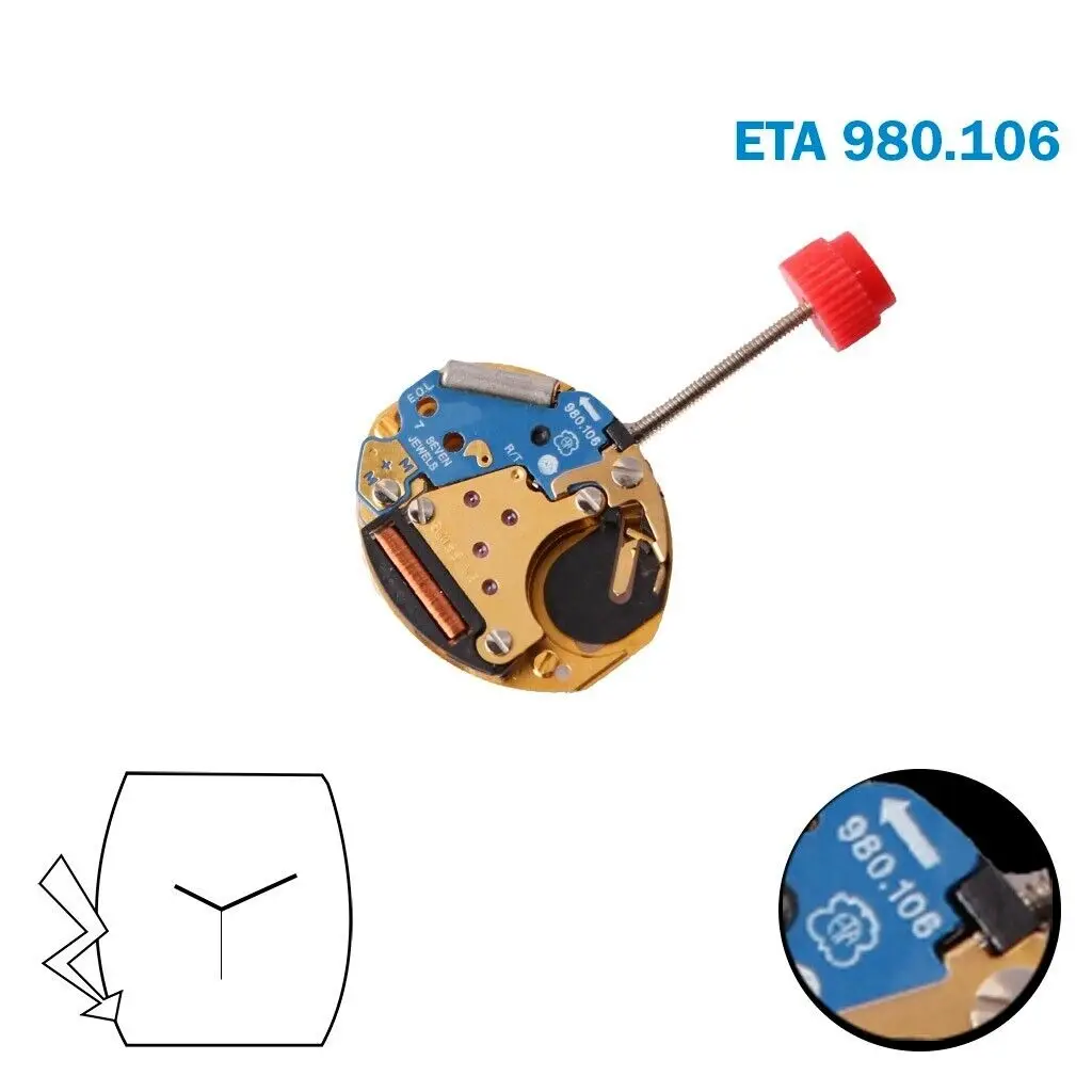 980-106-Movement-ETA-980-106-Movement-Gold-Color-3-Hands-Brand-New ...