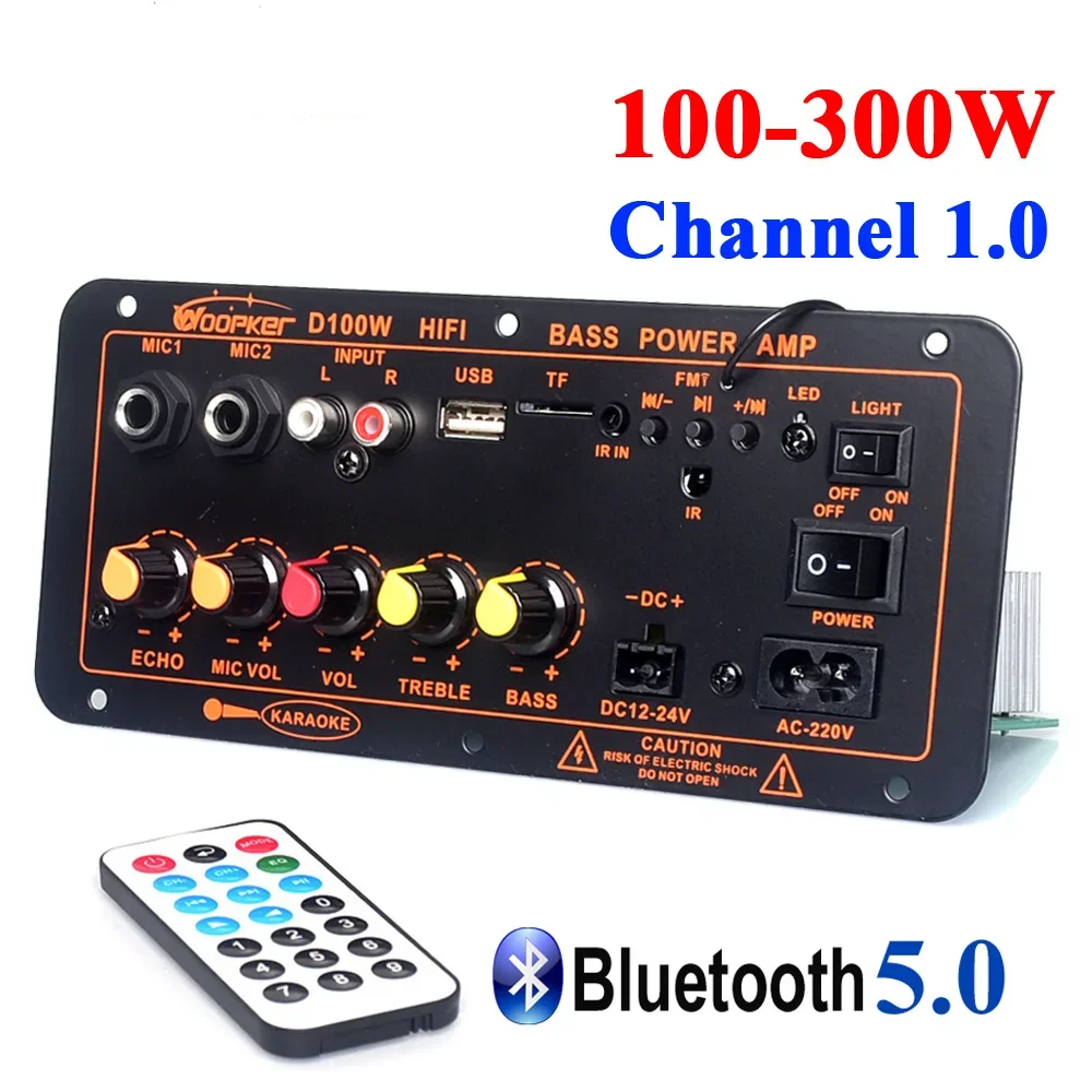 DIY-Bluetooth-Amplifier-Board-D100W-Max-300W-220V-12V-24V-Digital-AMP ...