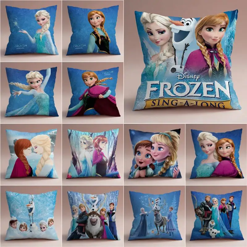 Disney-Frozen-Princess-Cushion-Cover-Anime-Action-Figure-Elsa-Anna ...