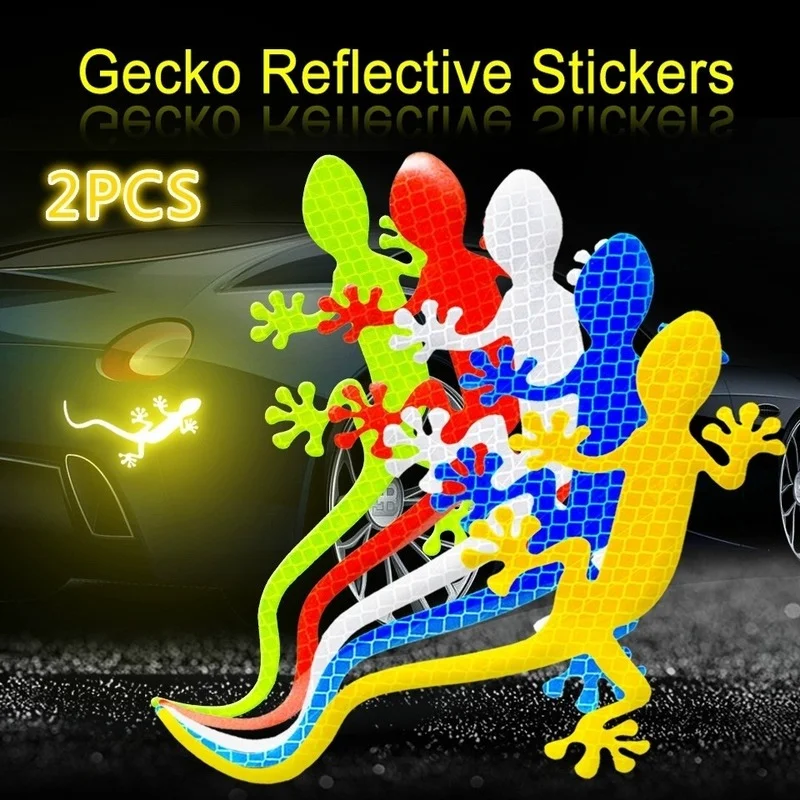 2Pcs-Car-Reflective-Sticker-Gecko-Strip-Light-Reflector-For-Citroen-C1 ...