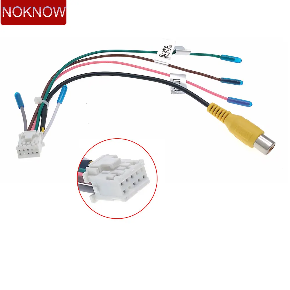 Universal-6-8-10-12-Pin-Car-RCA-Rear-View-Camera-Video-Input-Cable ...