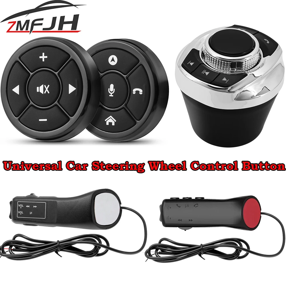 Universal-Car-Wireless-Steering-Wheel-Control-Button-With-LED-Light ...