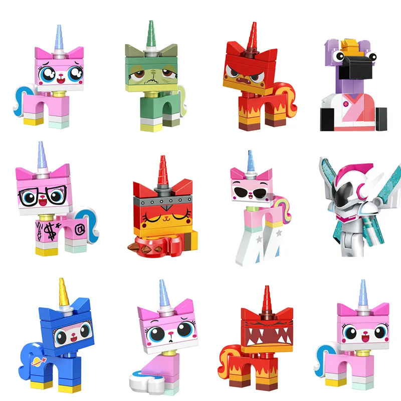Cartoon-Anime-Figure-Building-Blocks-Unikitty-Cat-Queasy-Biznis-Models ...
